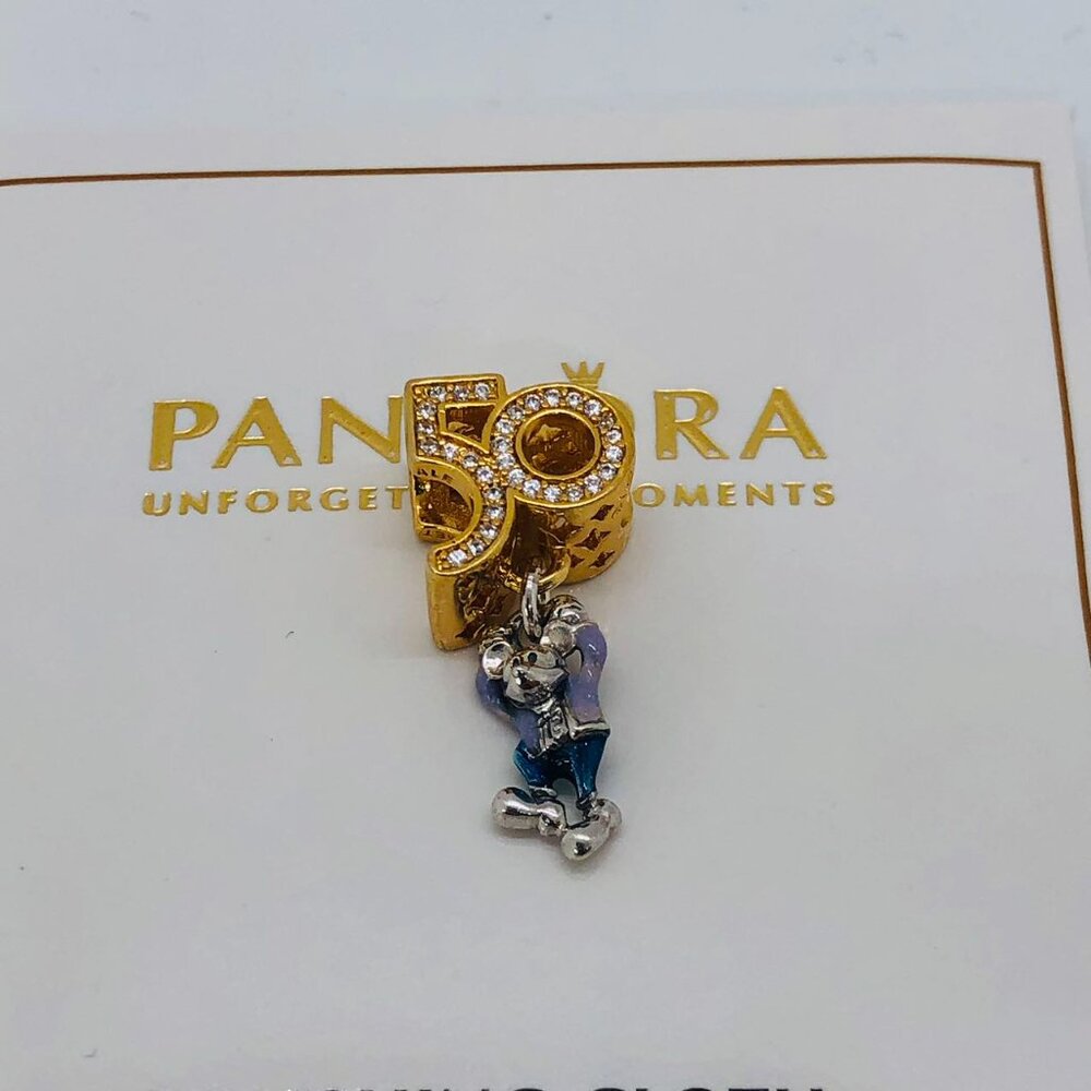 Pandora Wdw 50th Anniversary Mickey Mouse Dangle Charm - Gem